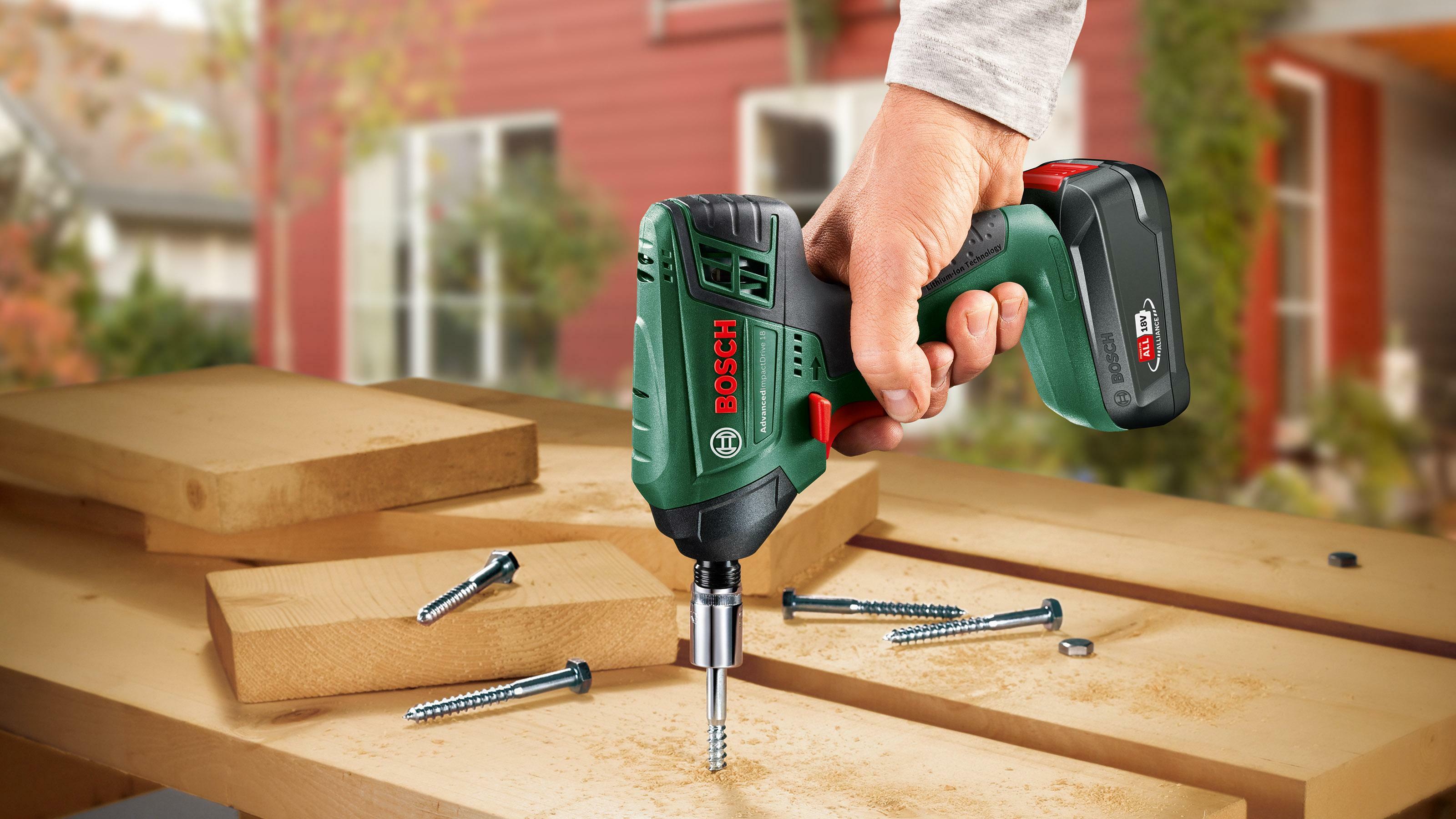 BOSCH AdvancedImpactDrive 18 cordless impact wrench in cardboard box 1x 1.5Ah battery charger 0603980302 Klium