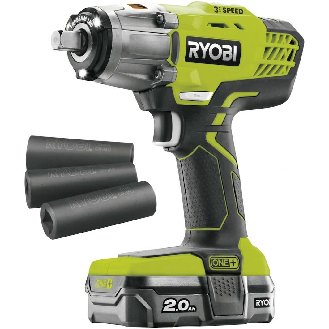RYOBI R18IW3-120S 18V ONE+ cordless impact spanner 1/2" in cardboard ...