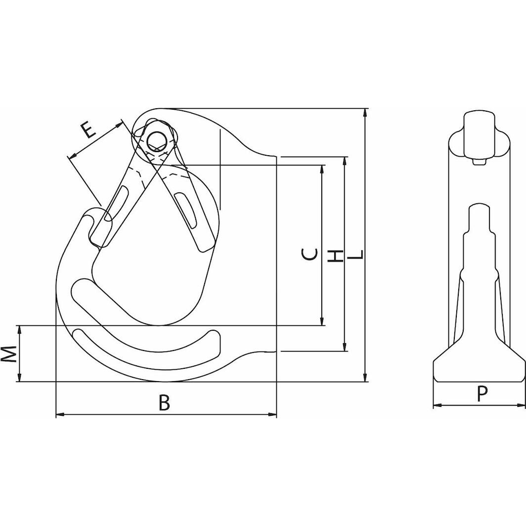 REMA AH-5.0 welding hook (Grade 8), 5 tonnes - 2672505 | Klium
