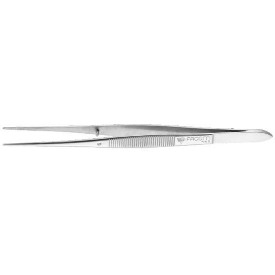 FACOM 149 tweezers straight model with narrow ribbed jaws | Klium