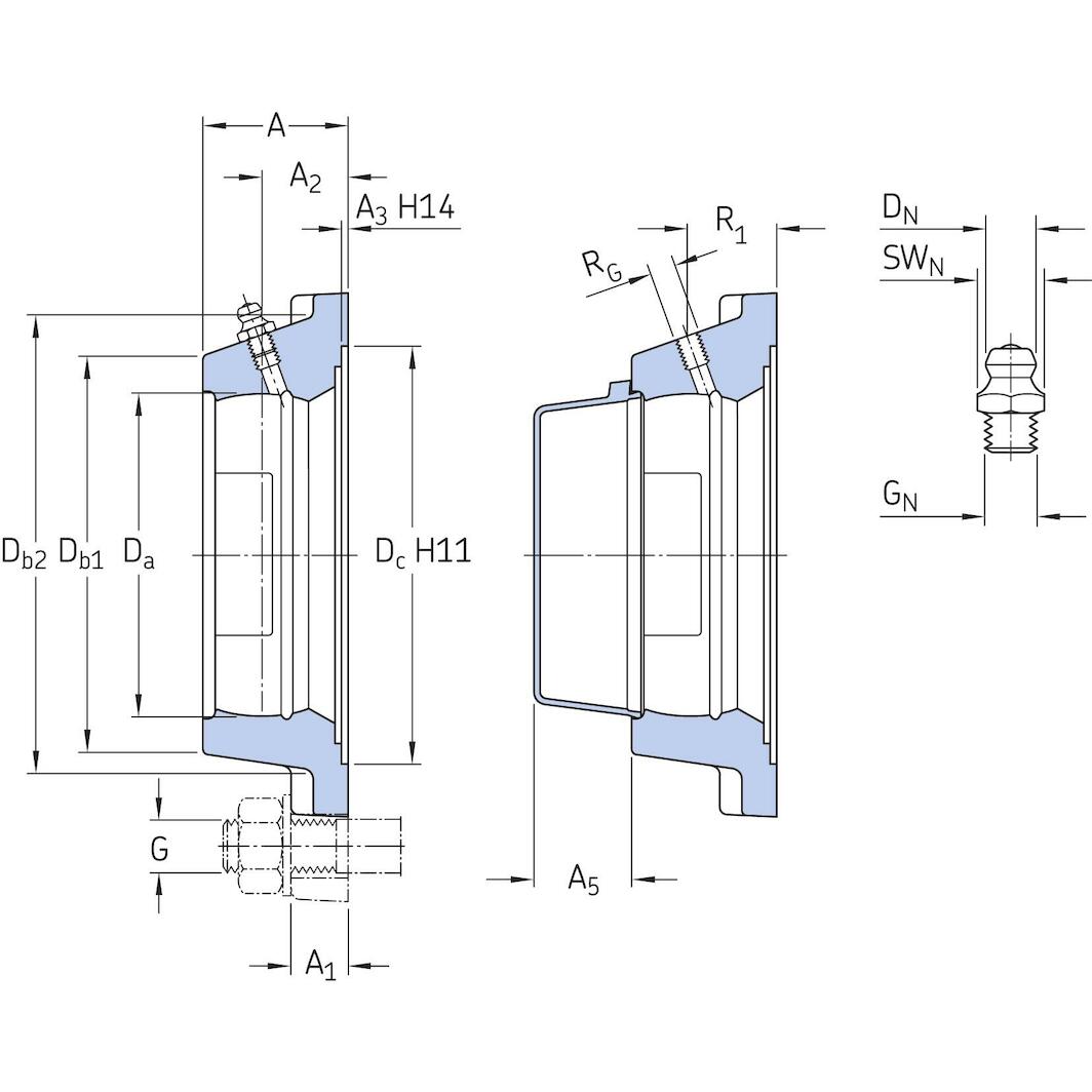 SKF FY 506 M bearing housing with square flanges for insert bearings, cast iron | Klium