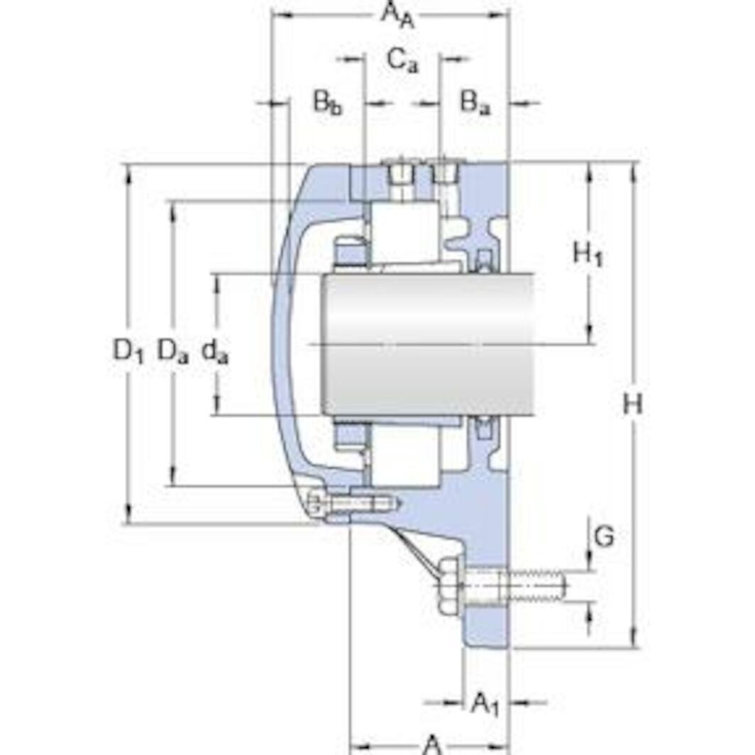 SKF FNL 510 A undivided bearing housing with flange, FNL cast 90 x 12 mm | Klium