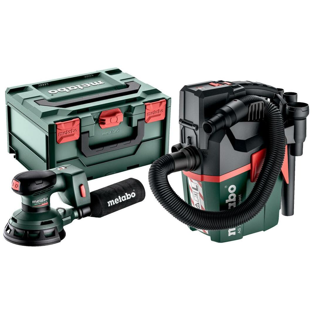 METABO SET SXA 18 LTX 125 BL cordless eccentric sander + AS 18 L PC ...