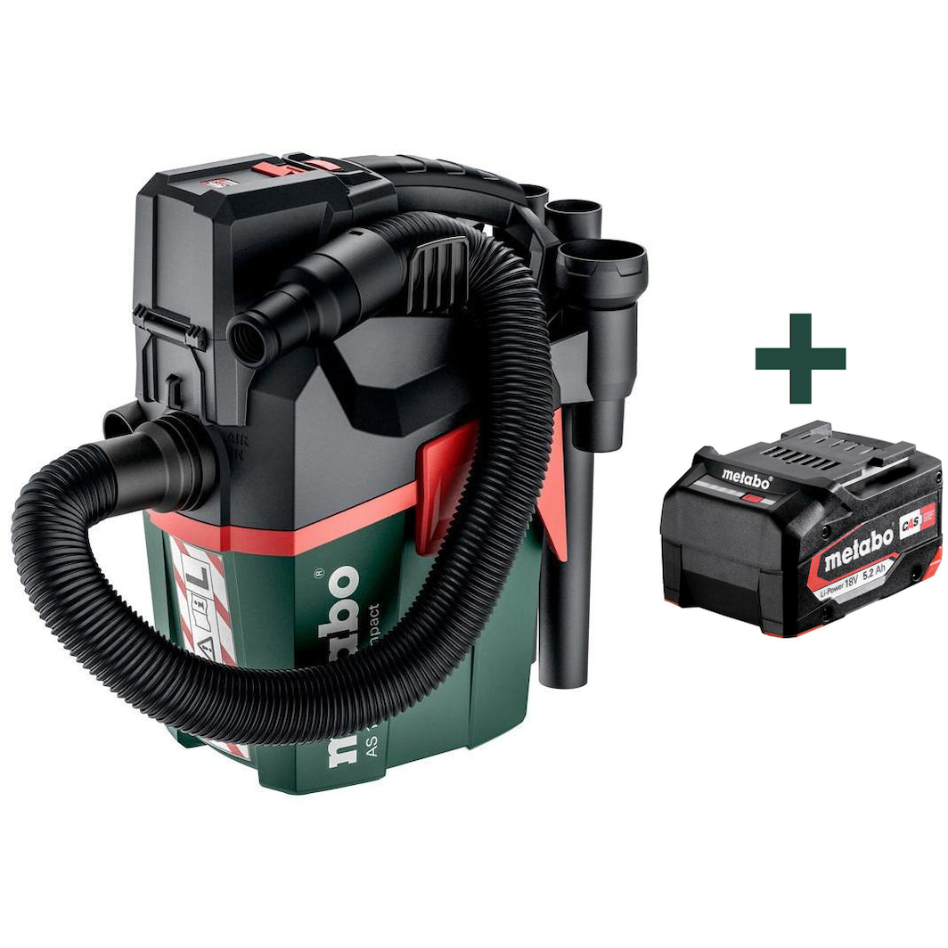 METABO AS 18 L PC Compact cordless all-purpose cleaner (without battery ...