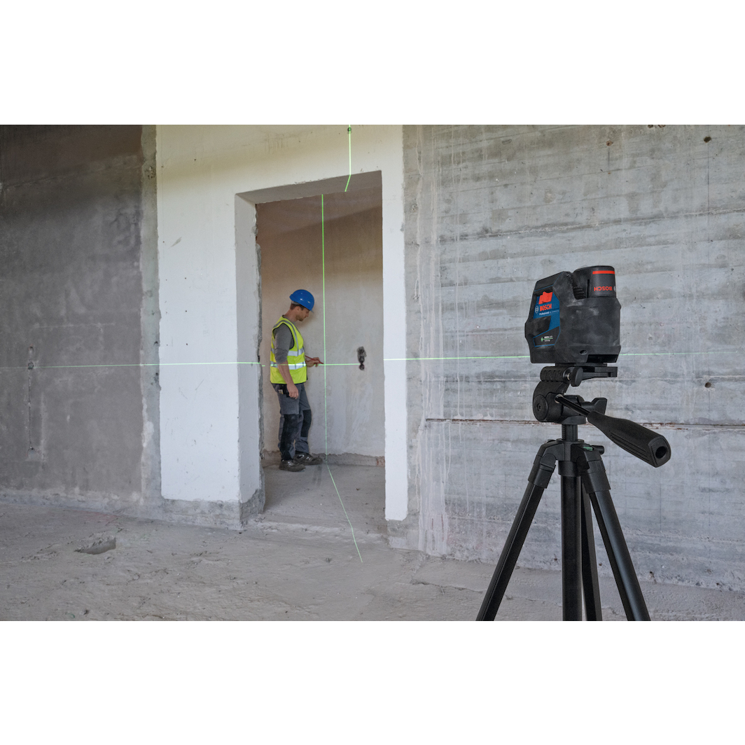 BOSCH GCL 12V-50-22 CG cordless cross line laser/dot laser green in L ...
