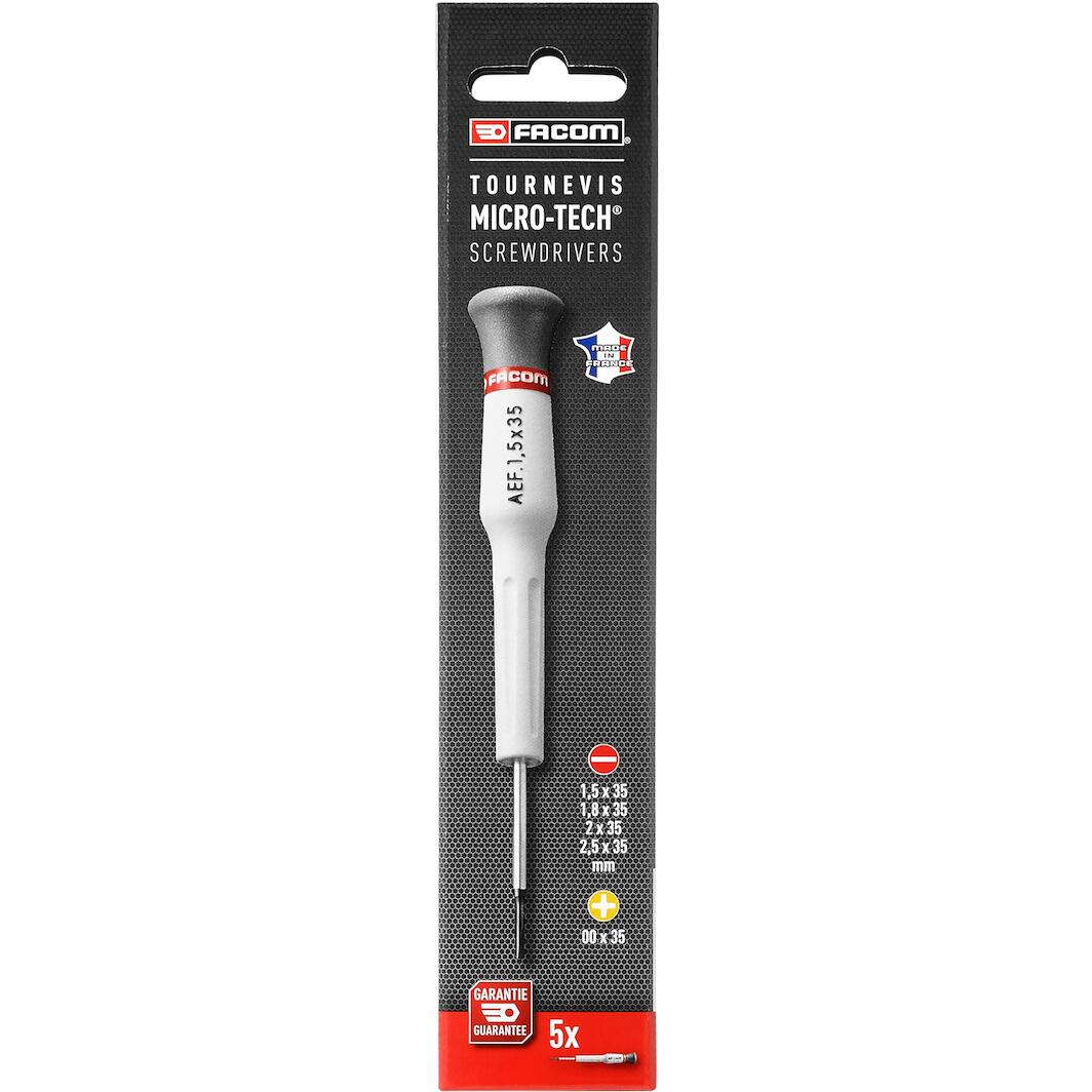 FACOM AEF.J1PB micro-tech screwdriver set for slotted and Phillips ...