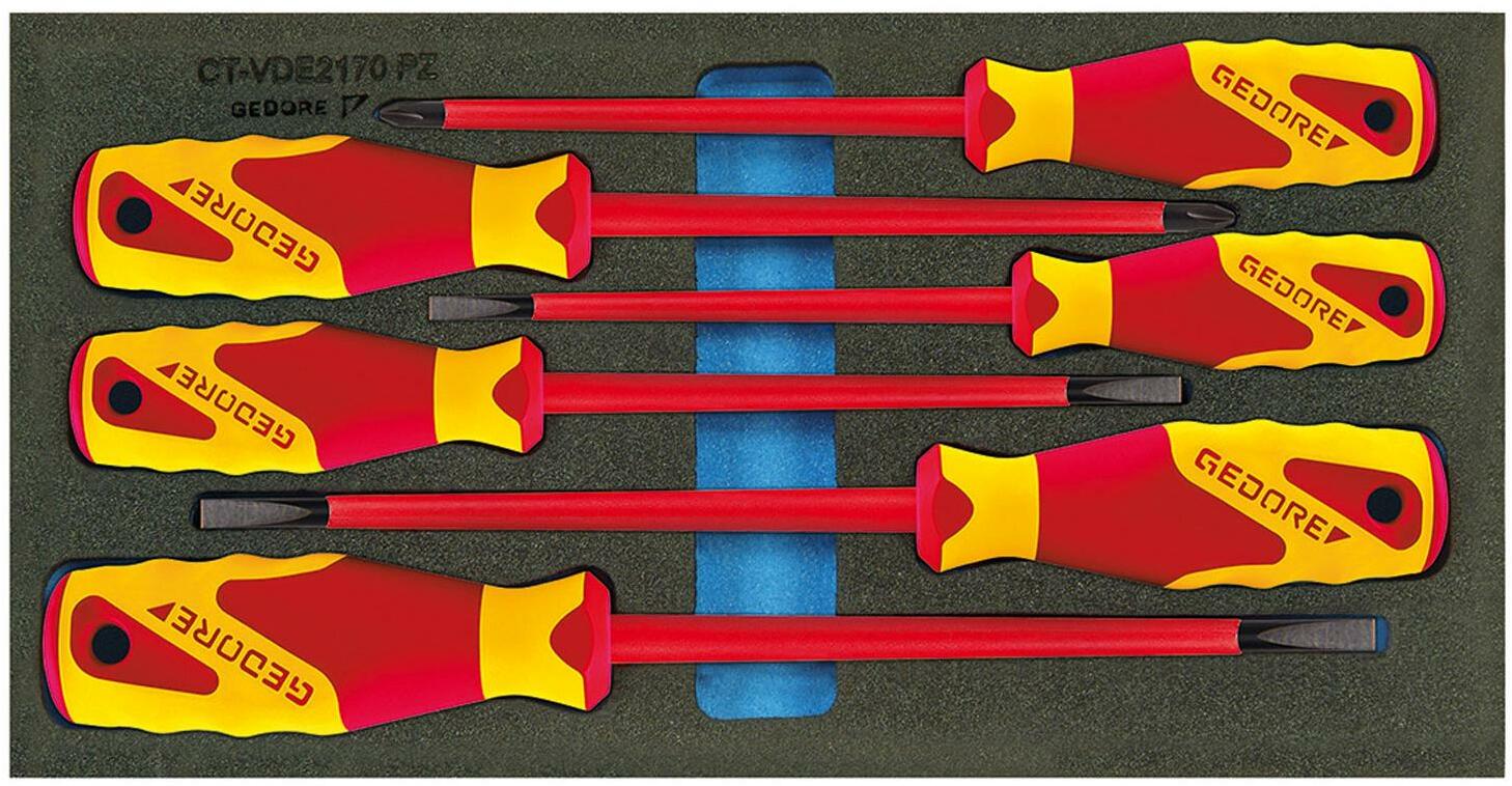 GEDORE 1500 CT1-VDE 2170 PZ VDE screwdriver set in CT module 6-piece ...