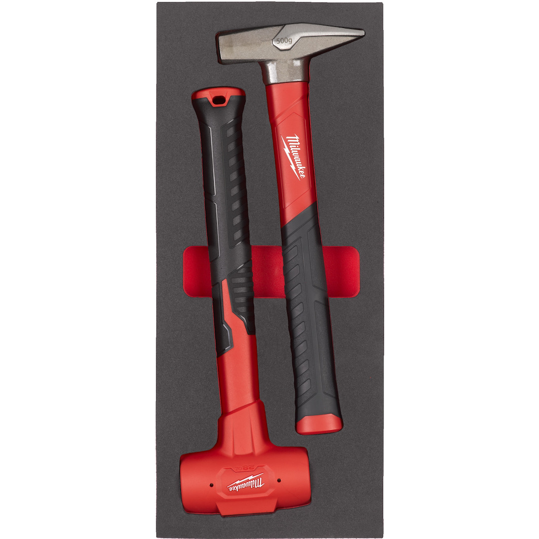 MILWAUKEE 4932493253 hammer set with engineer's and shockproof hammer ...