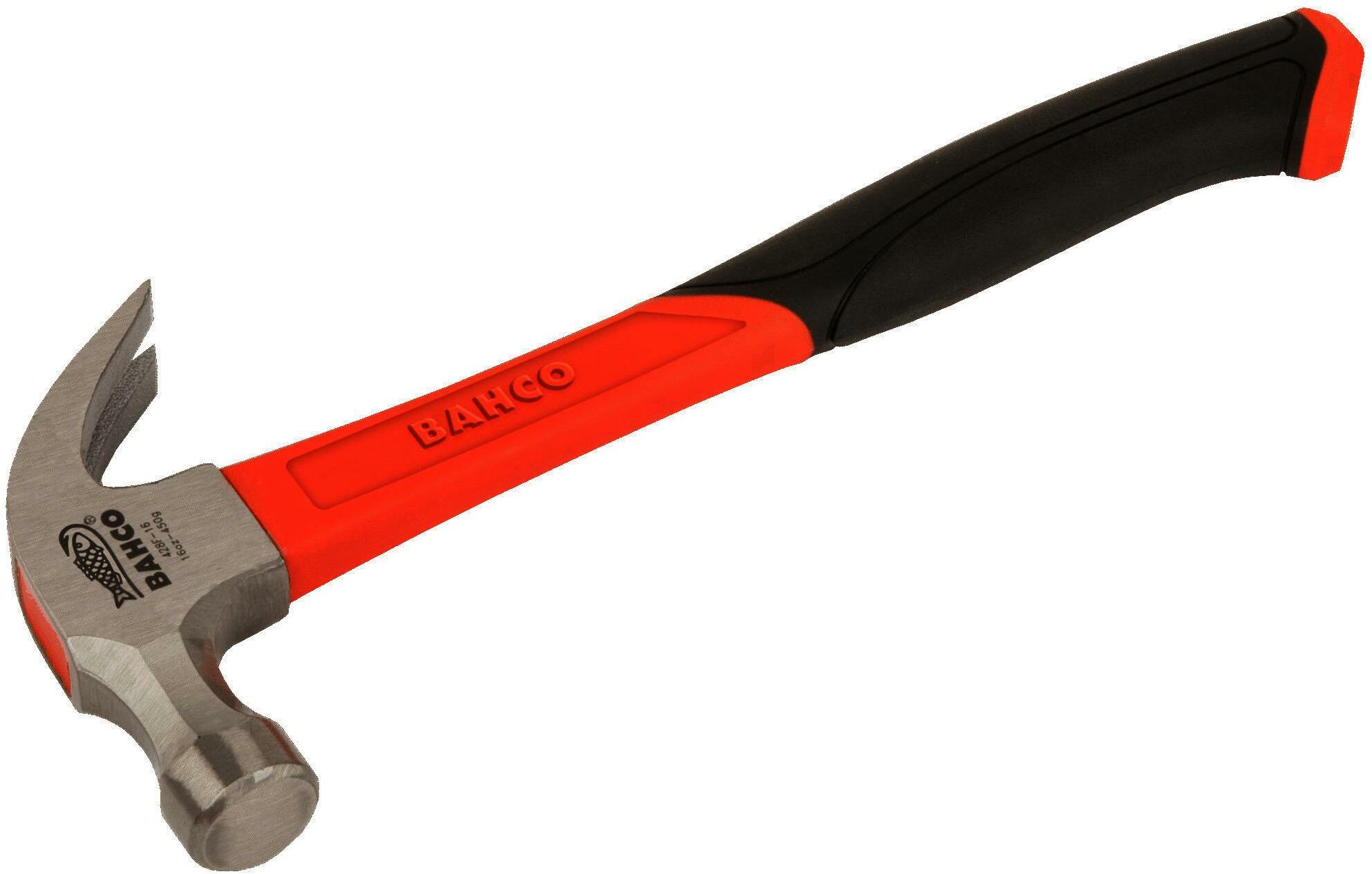BAHCO 428F-13 claw hammer with fibreglass handle, 34 mm, 370 g | Klium