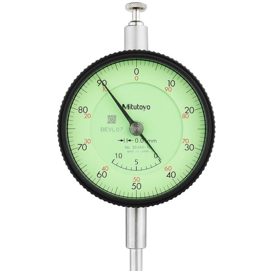 MITUTOYO 2048A-10 dial indicator with fixture, ISO version, adjustable ...