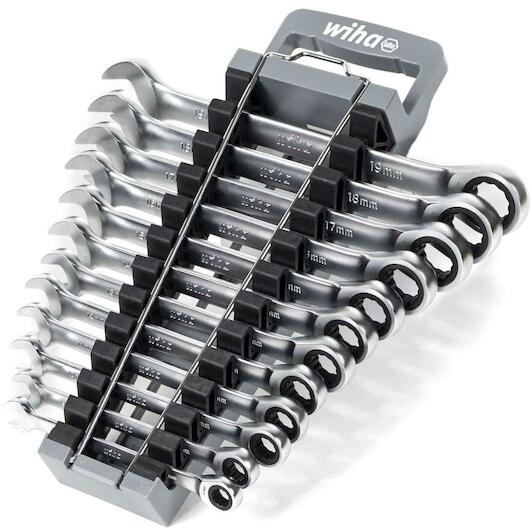 WIHA 30391 ratchet spanner set 13 pcs incl. holder 44665 Klium