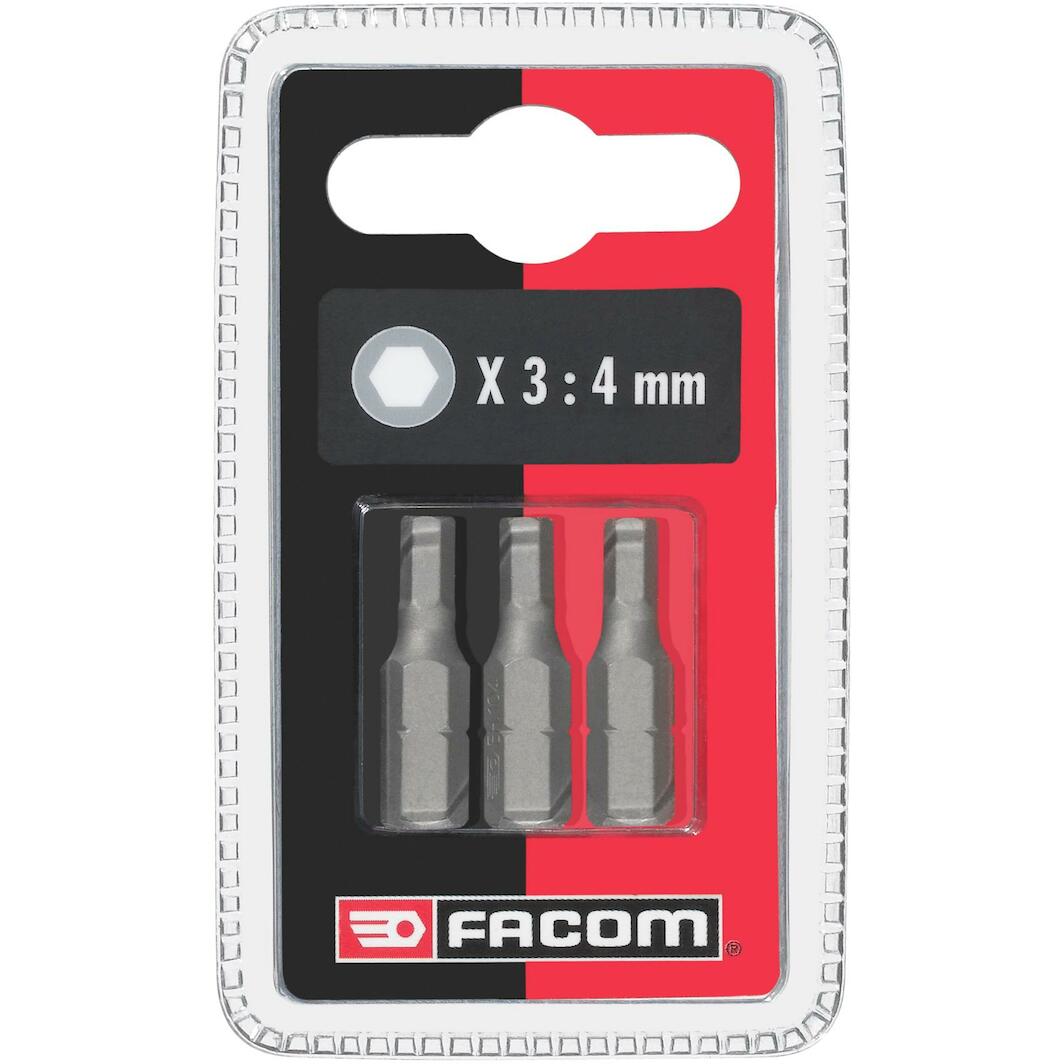 FACOM EH1.J3 set of 3 standard bits series 1 for 6-sided Allen screws ...