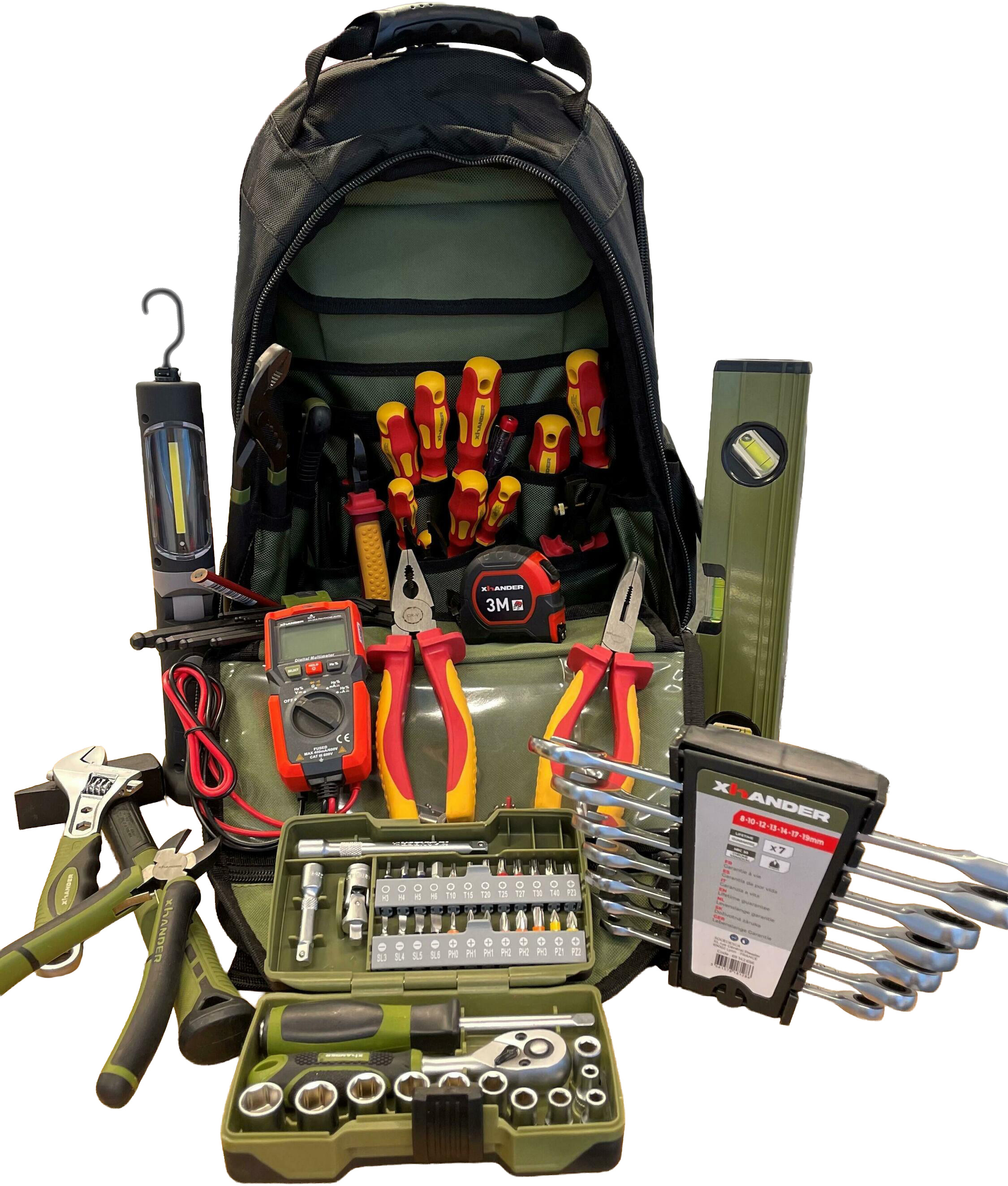XHANDER P76AQY6 backpack industrial filled 92-piece + additional free ...