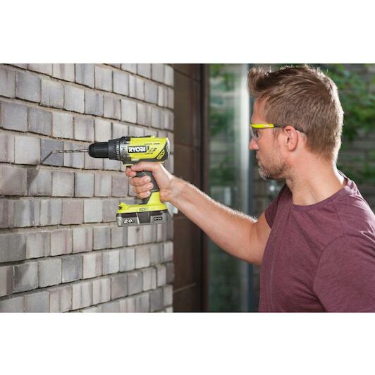RYOBI R18PD3 242S 18V ONE cordless impact drill 50Nm in transport bag 1x 2.0Ah 1x 4.0Ah battery charger 5133003820 Klium