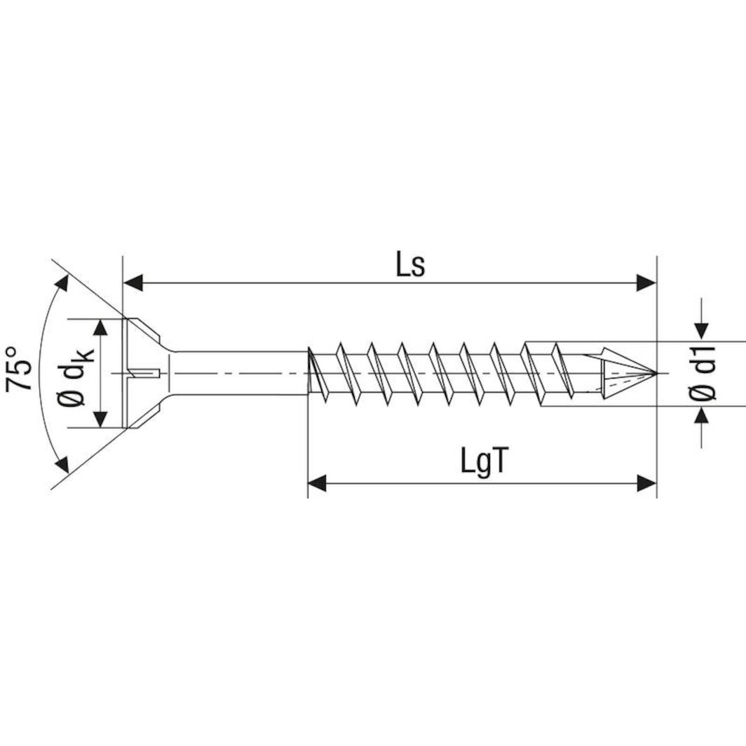 SPAX 0441010350503 MDF screw 3.5 x 50 mm countersunk head T-STAR plus ...