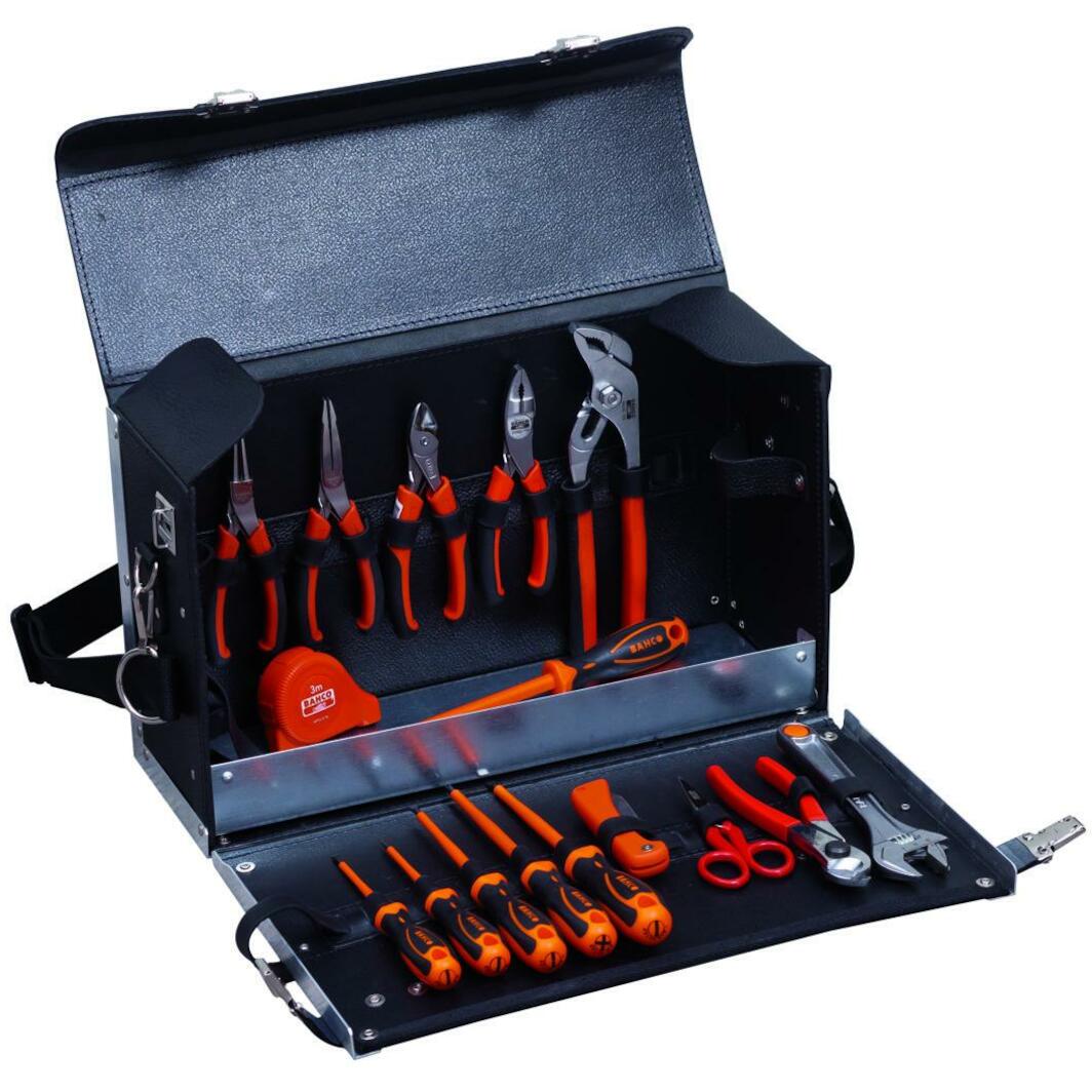 BAHCO 982000170 electrician's tool set in leather case 16-piece | Klium