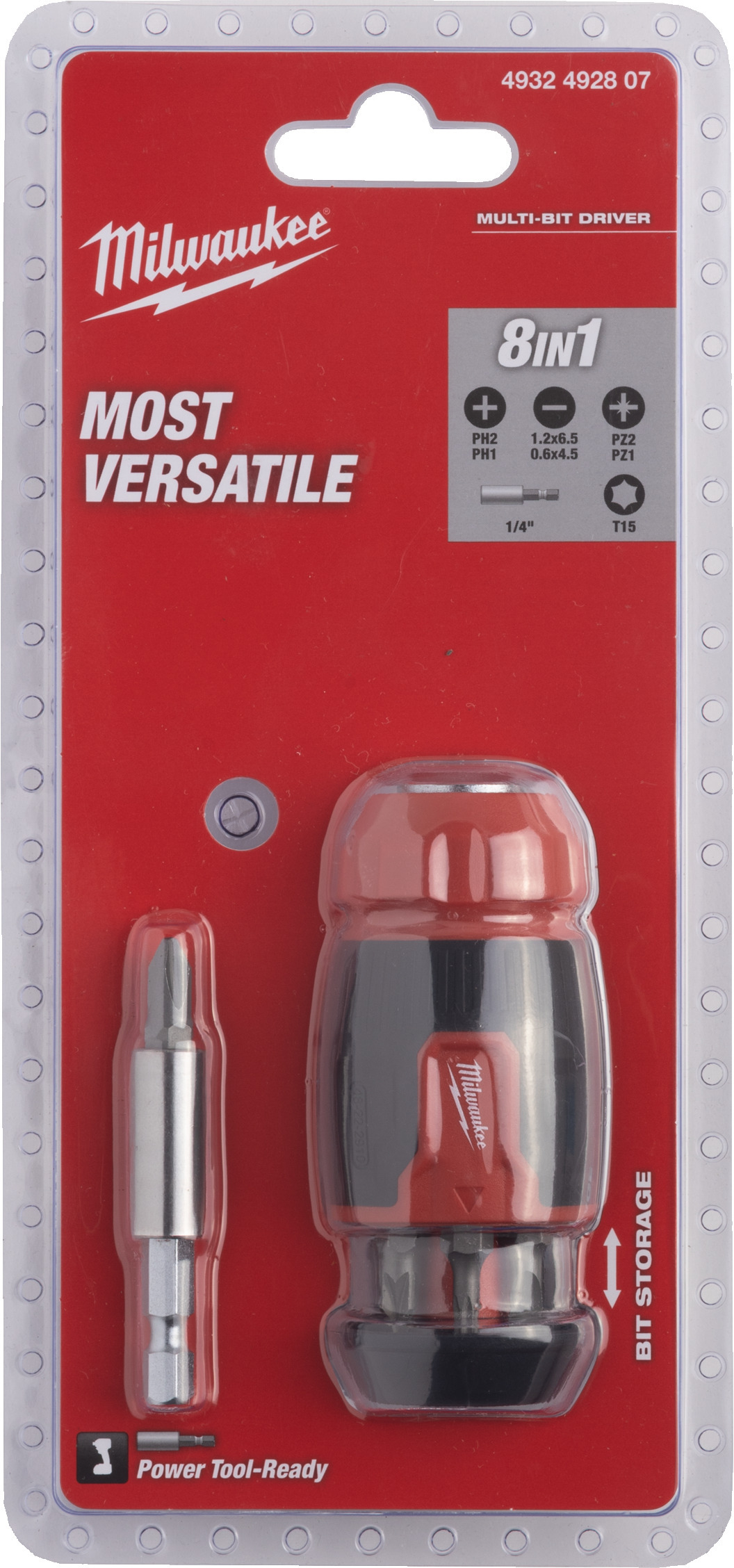 MILWAUKEE 4932492807 screwdriver multi-bit 8-in-1 compact | Klium