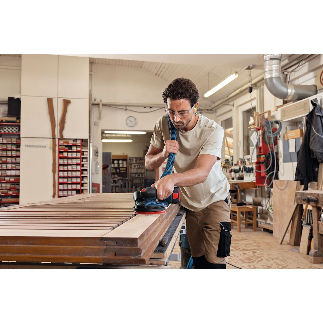 BOSCH GEX 18V-150-3 cordless eccentric sander in cardboard box (without ...
