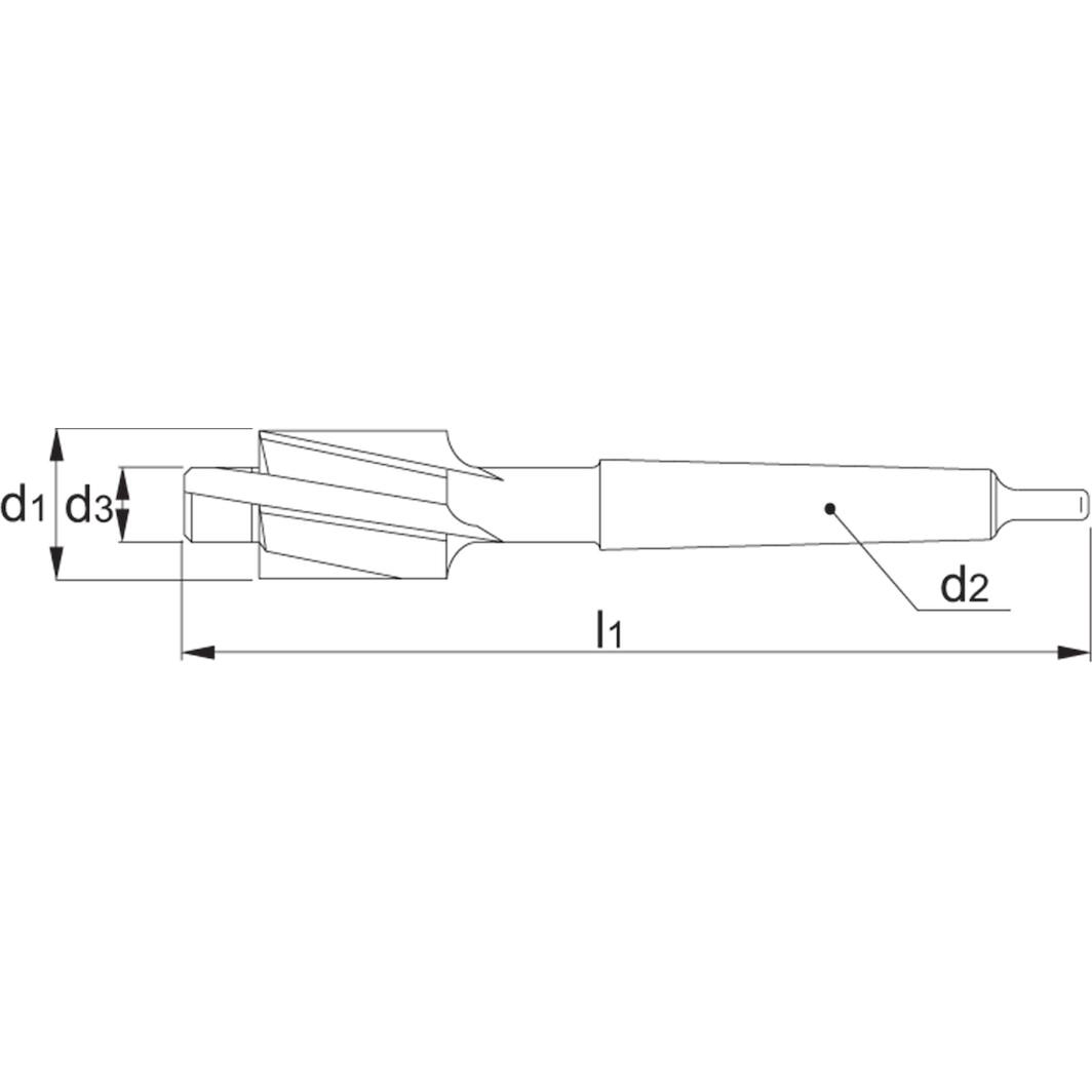PHANTOM 434402400 HSS-E head countersink drill bit DIN 373 180°' centre ...