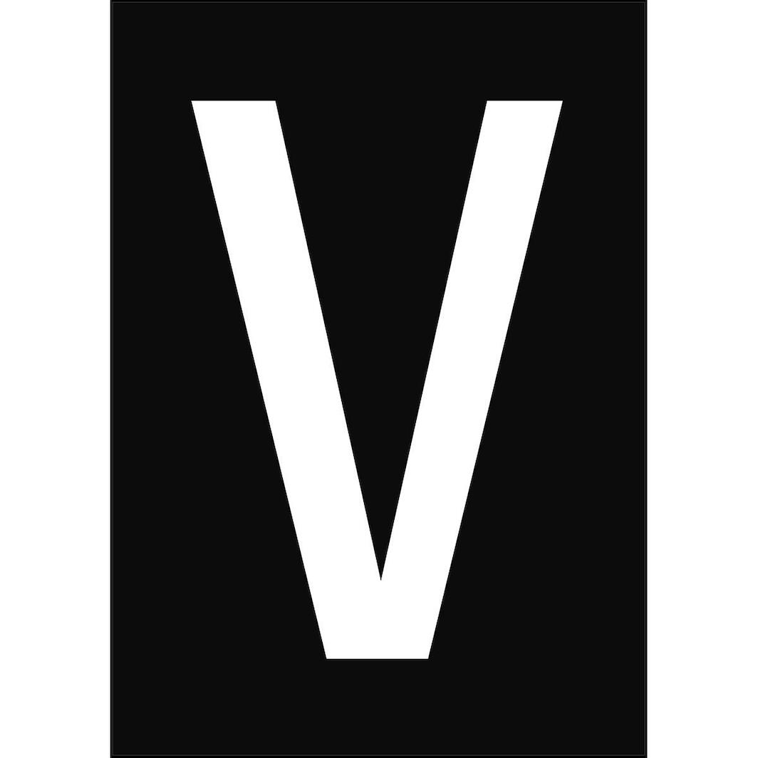BRADY NL859A4WH-V label with letter V - DIN A4 format for permanent or ...