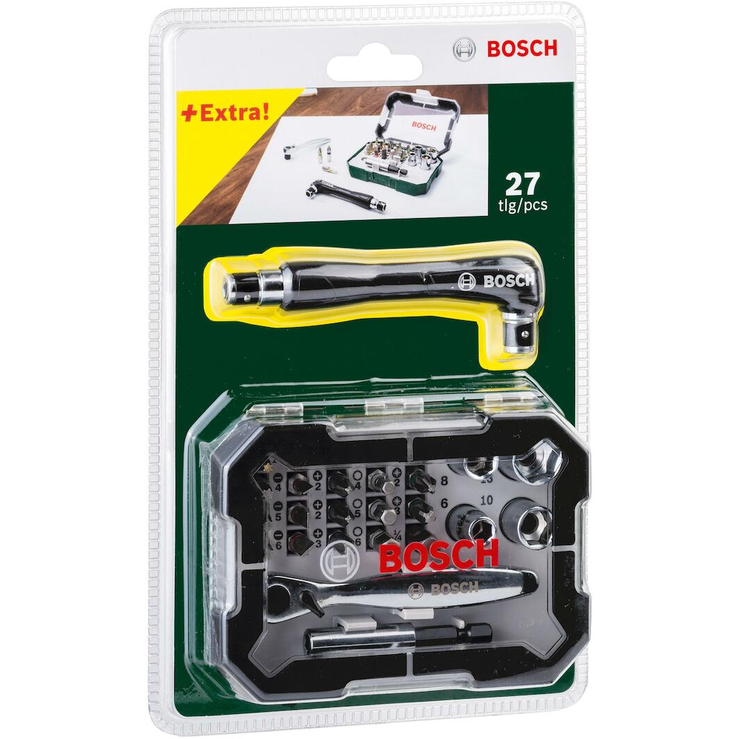 BOSCH 2607017392 bit and ratchet set (+ ratchet driver) 26-piece | Klium