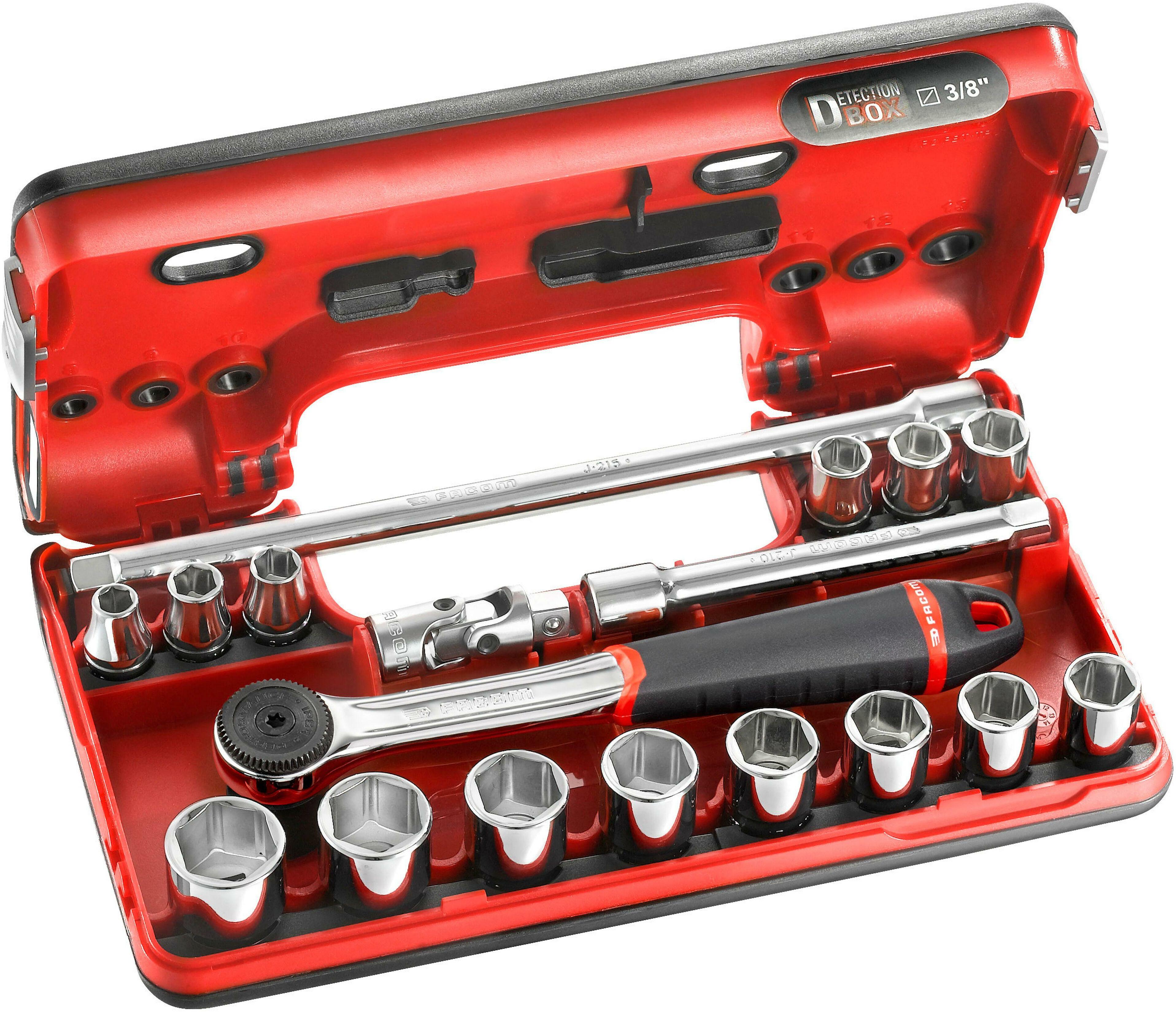 FACOM J.161DBOX1 socket set 3/8" hexagon 18-piece | Klium