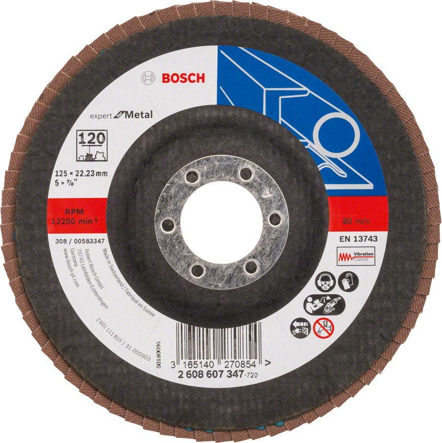 BOSCH 2608607347 flap disc X551 Expert for Metal, diameter 125 mm, grit ...