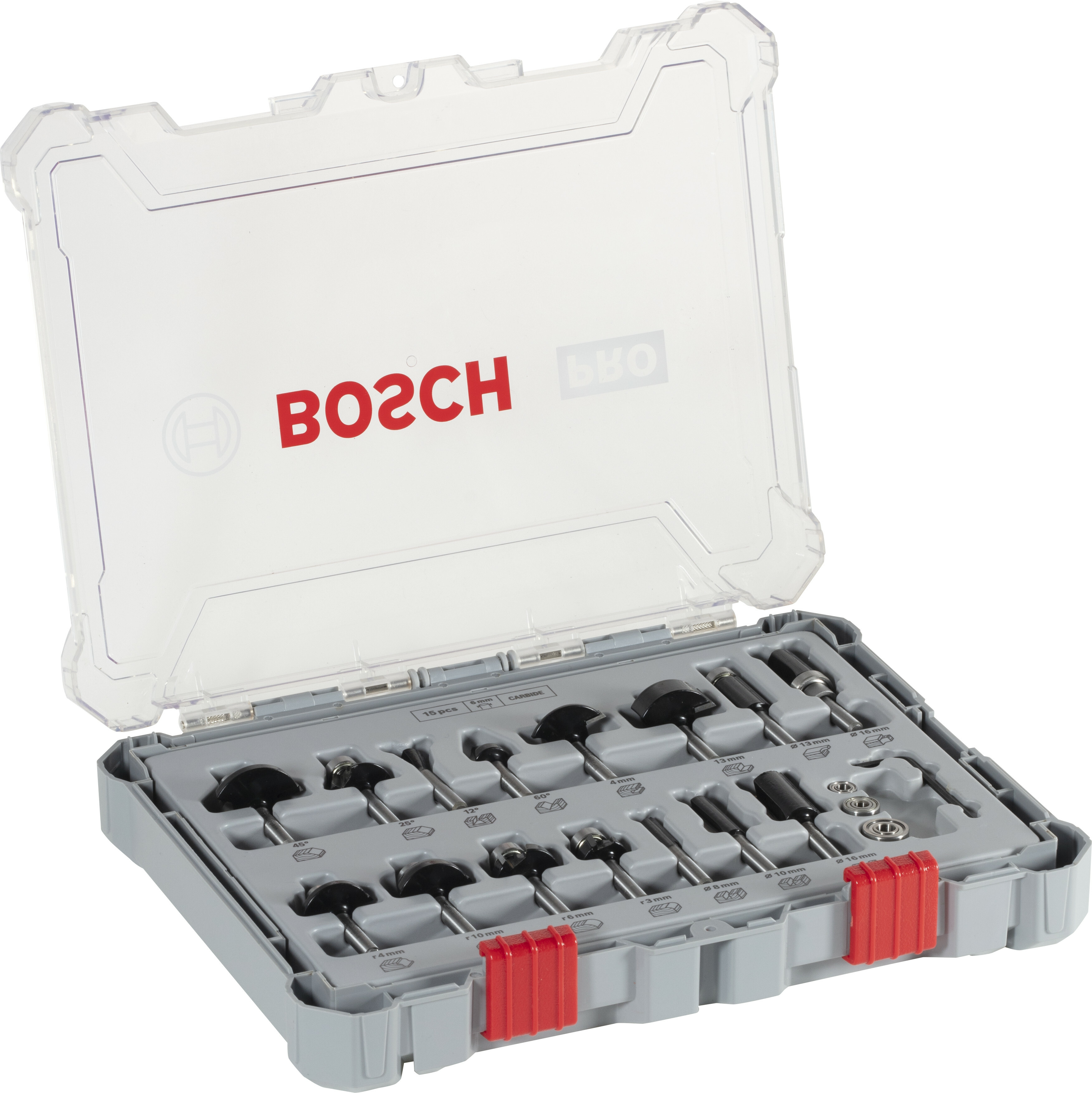 BOSCH 2607017471 mixed cutter set with 6 mm shank 15-piece | Klium