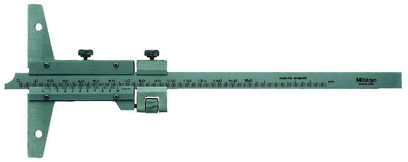 MITUTOYO 527-101 depth slide gauge with fine adjustment 0-150 mm, 0.02 ...