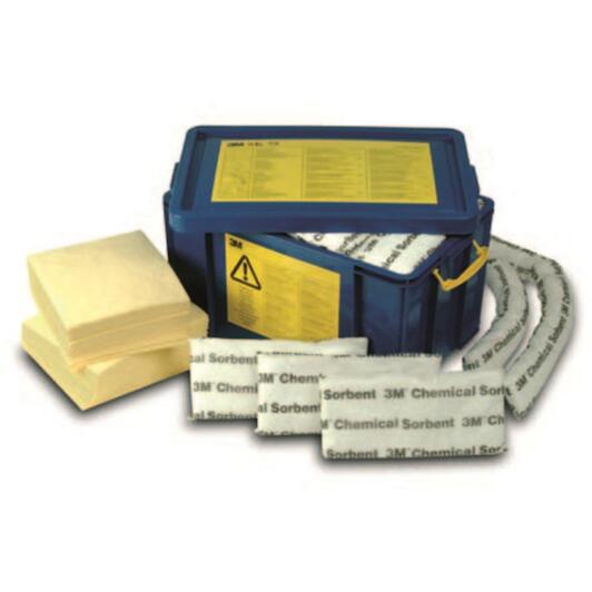 3M SK 75 clean-up kit for chemicals in container with wheels 530x780mm ...