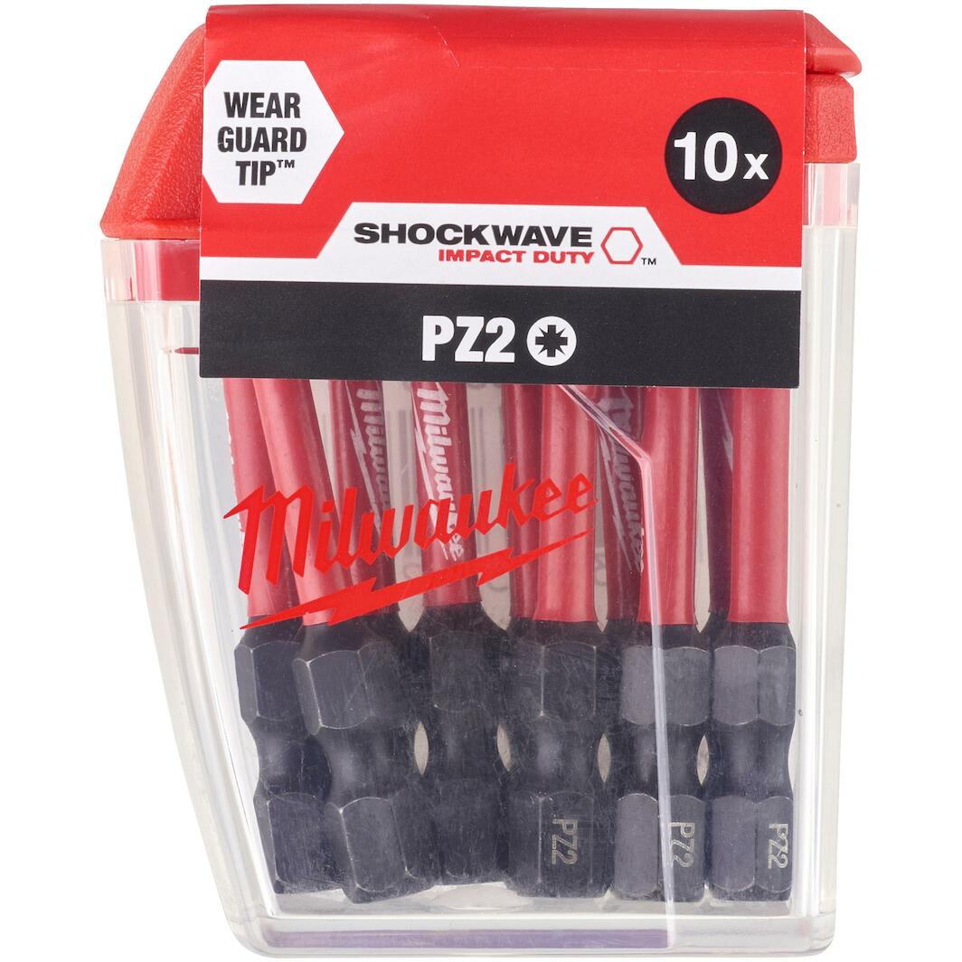 MILWAUKEE 4932430866 SHOCKWAVE IMPACT DUTY screw bit PZ2x50 mm (10 pcs ...
