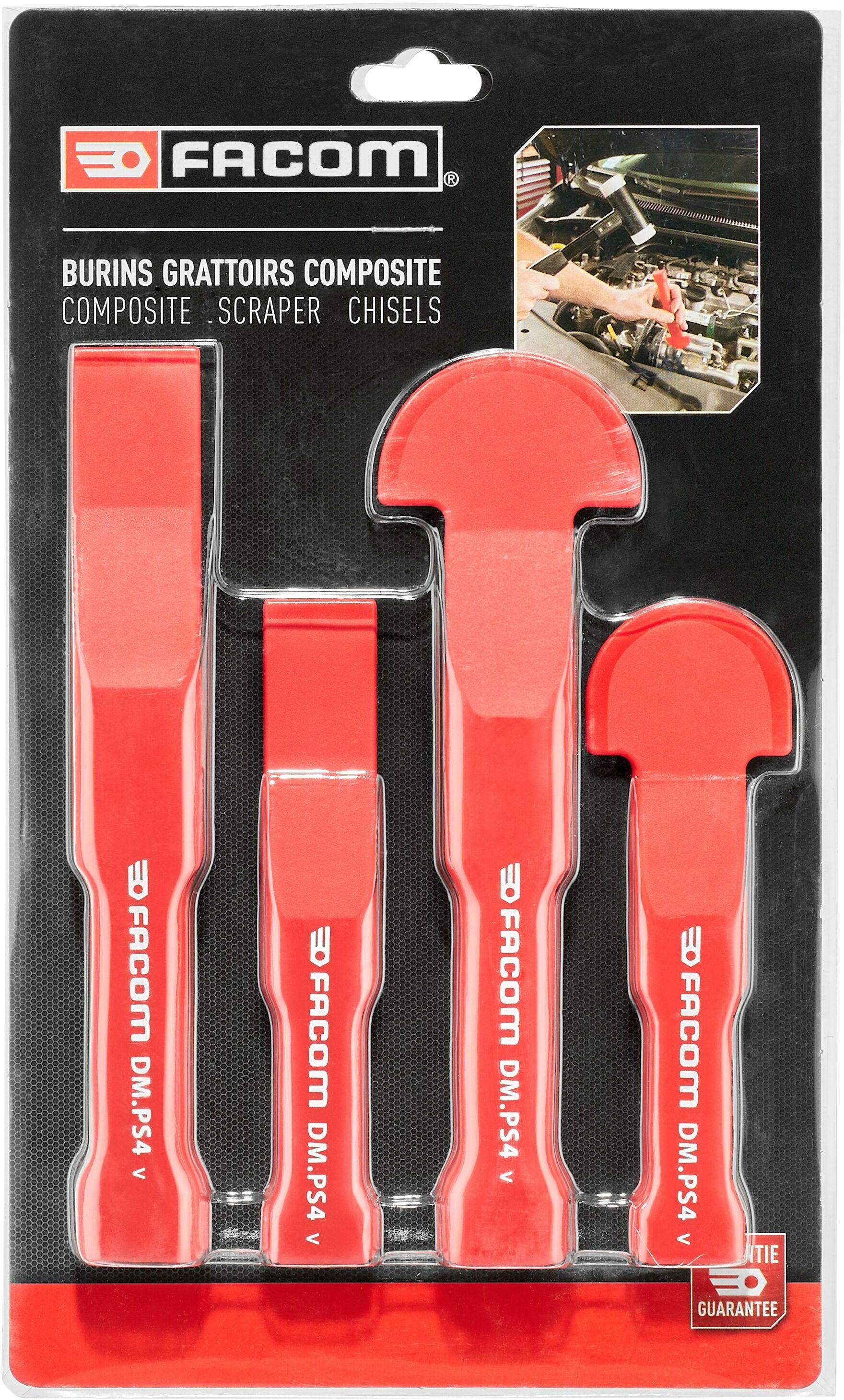 FACOM DM.PS4PB composite cold chisel set for loosening carters 4-piece ...