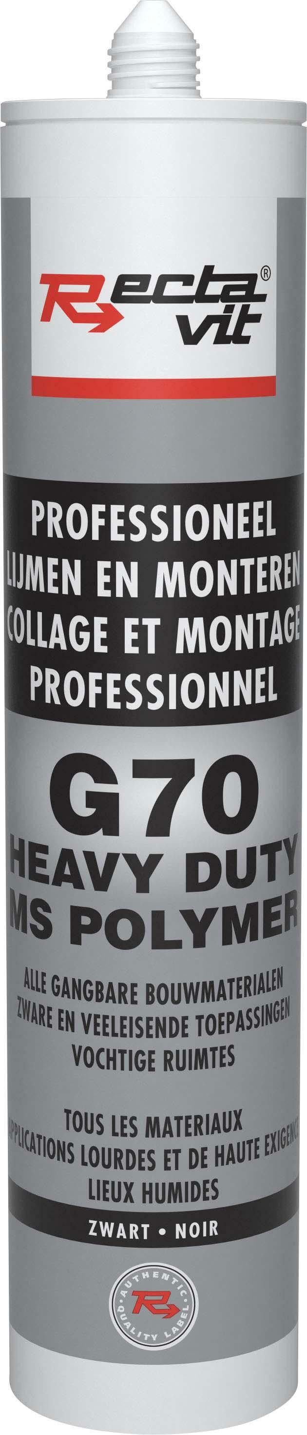 RECTAVIT G70 Heavy Duty assembly adhesive black (290 ml) - 121985 | Klium