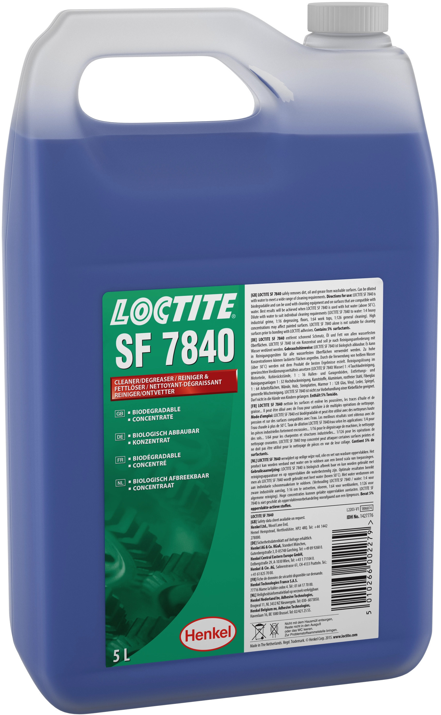 LOCTITE 7840 cleaning agent (5l jerrycan) - 1427776 | Klium