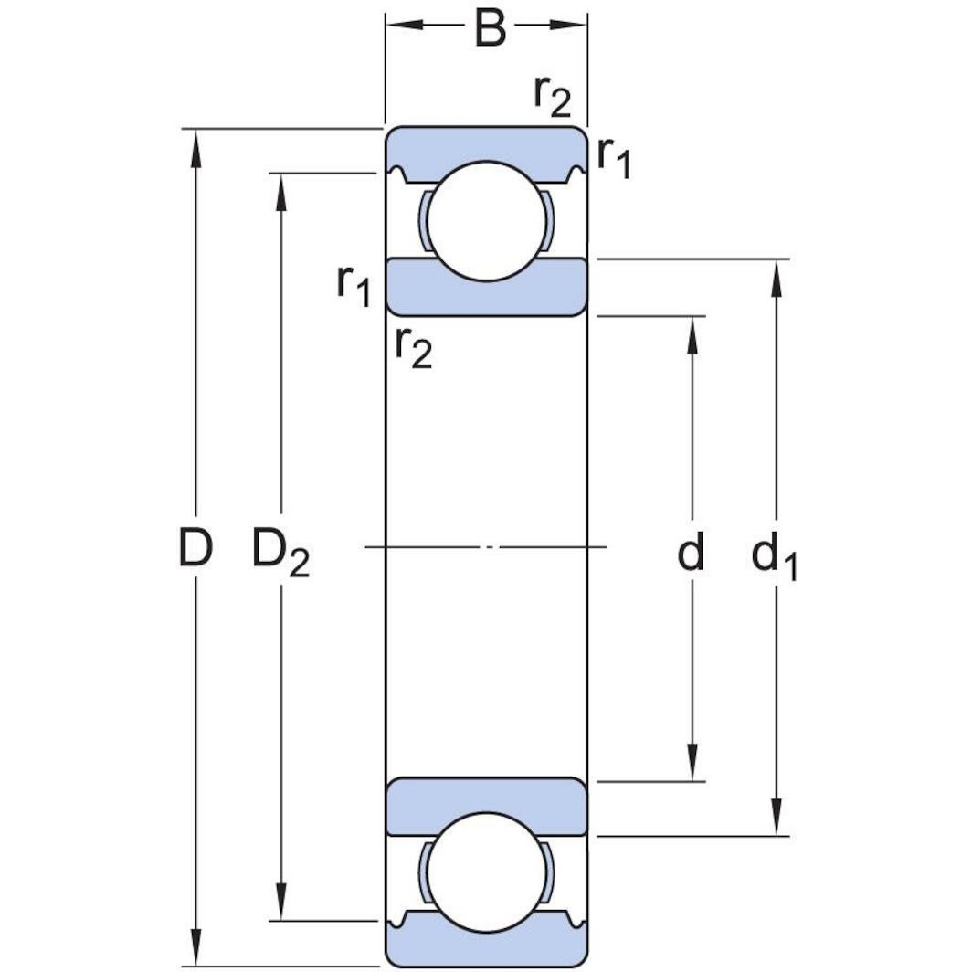 SKF 6305/C3 single-row groove ball bearing cylindrical 25x62x17 mm | Klium