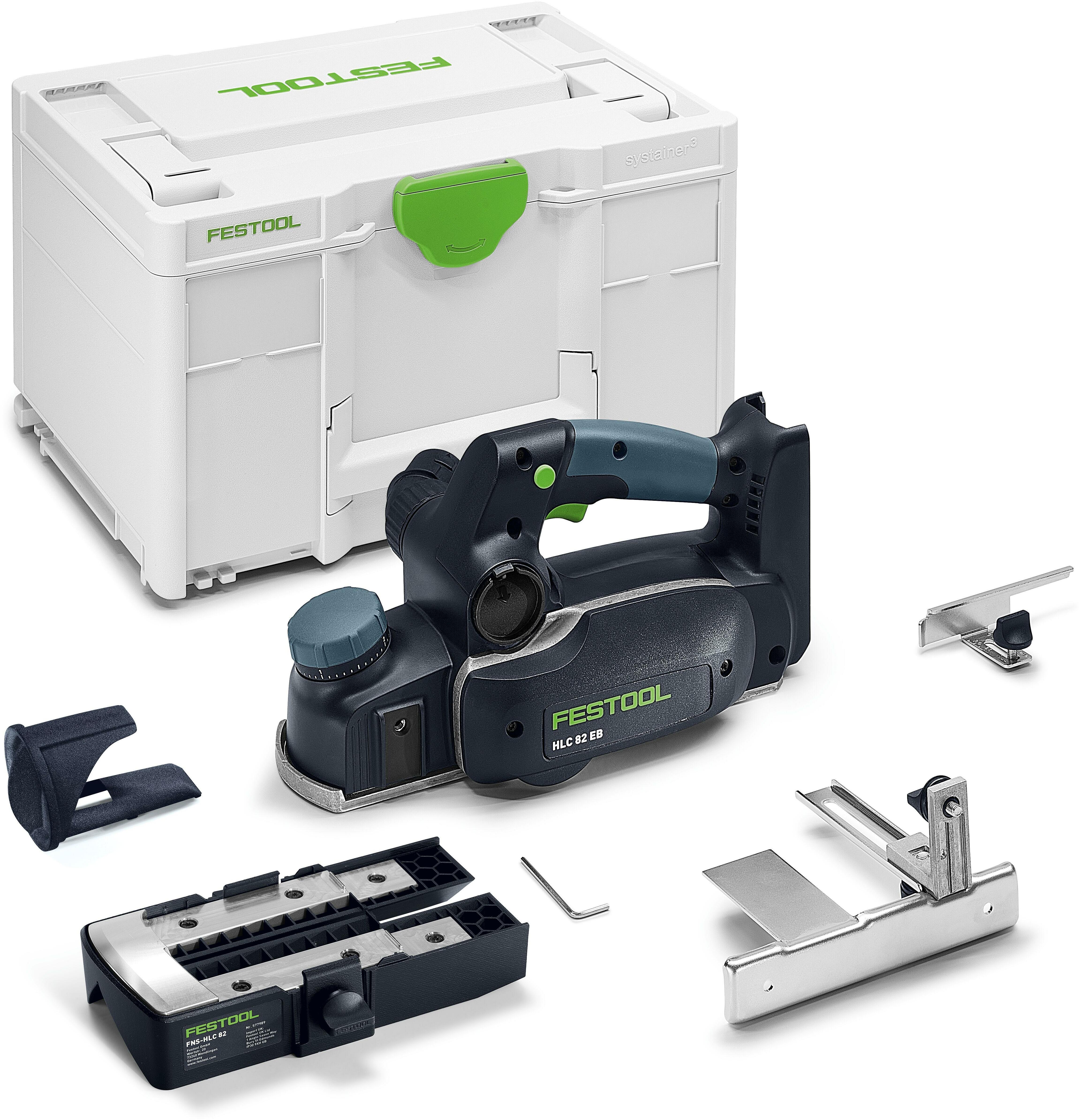 FESTOOL HLC 82 EB-Basic-Set 18V cordless planer in Systainer SYS3 M 237 ...