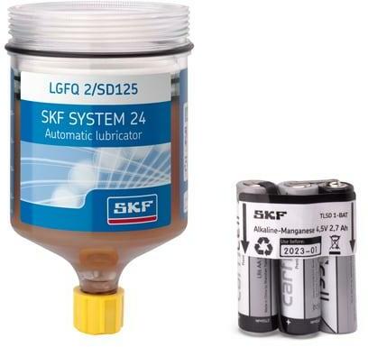 SKF LGFQ 2/SD125 refill cartridge filled with grease, with battery for electromechanical single ...