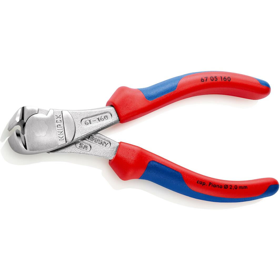 KNIPEX 67 05 160 power cutters with multi-component handles chrome ...