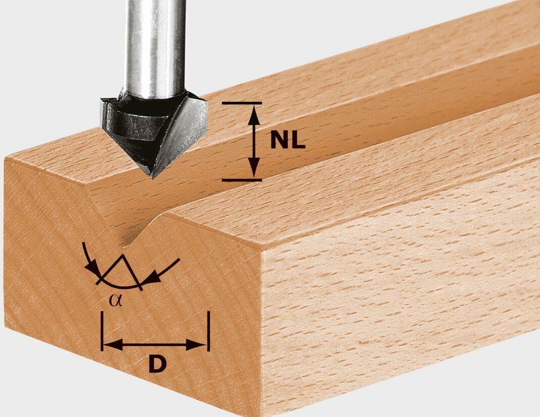 FESTOOL HW S8 D14/7/90° V-groove cutter - 490999 | Klium