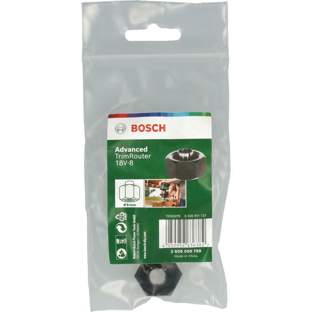 BOSCH 2608000799 collet 8 mm for AdvancedTrimRouter 18V-8 | Klium