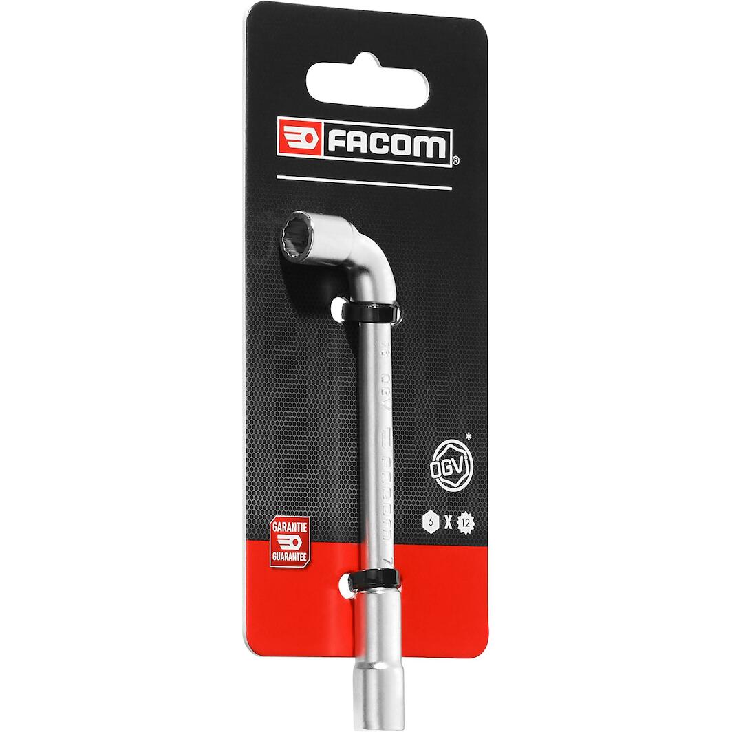 FACOM 76.7PB open pipe spanner, forged, twelve-sided x six-sided, 7 mm ...
