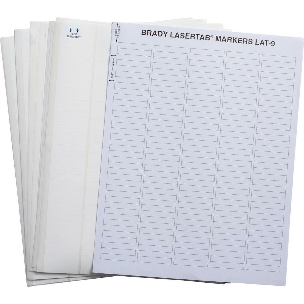 BRADY LAT-9-747-10 LaserTab printable labels for laser printers (10070 ...