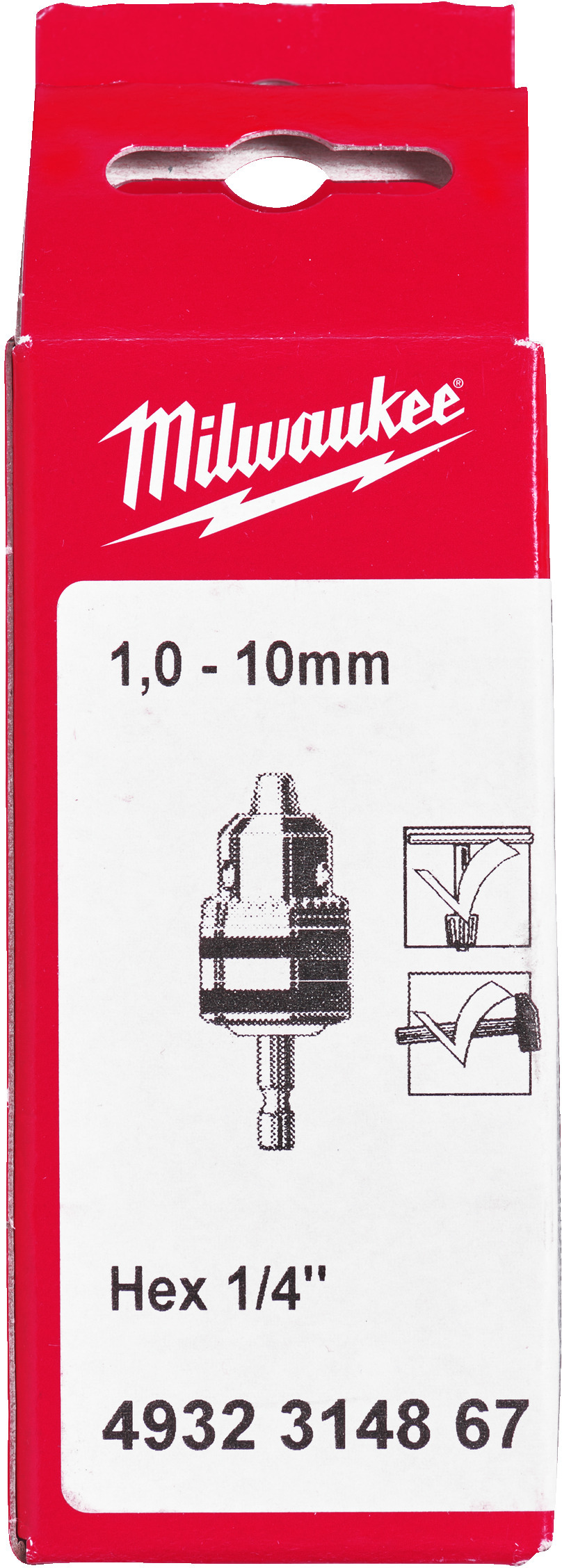 MILWAUKEE 4932314867 rack chuck 0.5-6.5 mm, hex 1/4" | Klium