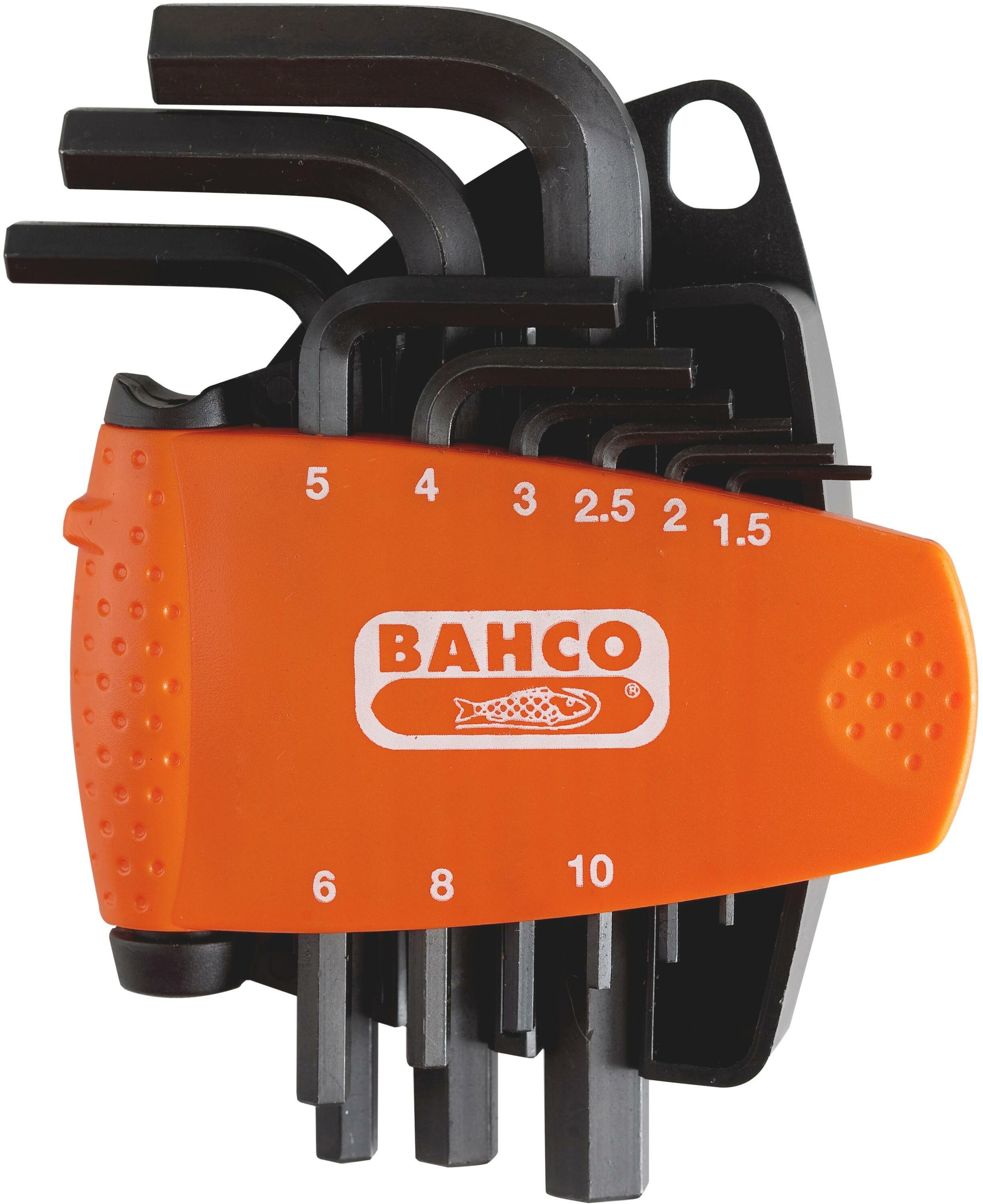 BAHCO BE-9578 hexagonal spanner set phosphated in compact holder 9 ...