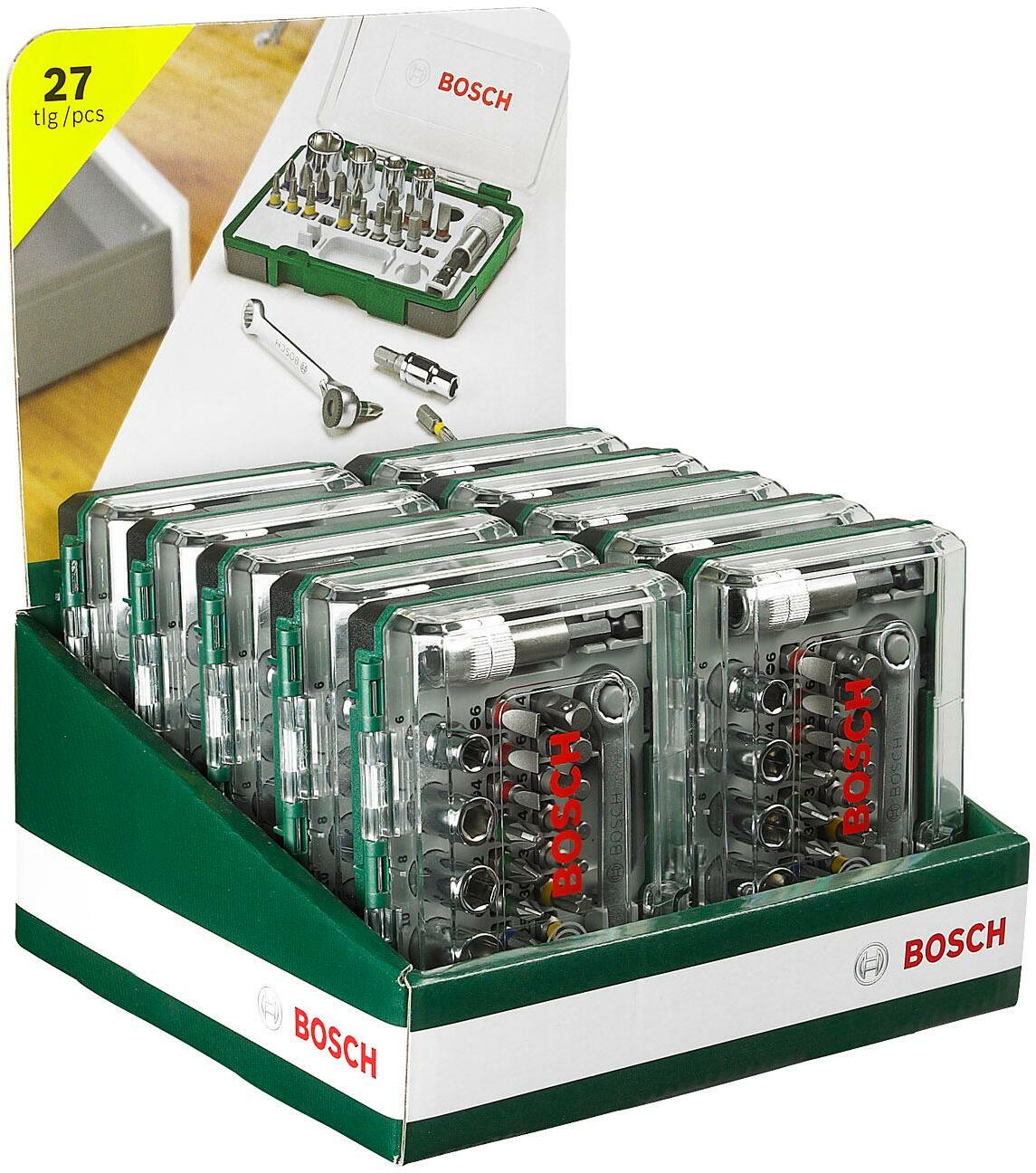 BOSCH 2607017160 27-piece colour-coded screw bit and ratchet set | Klium