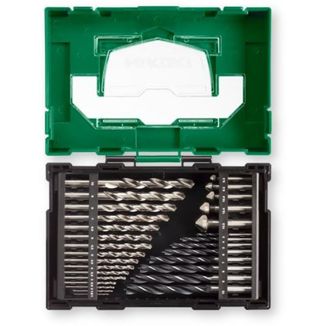 HIKOKI 40030031 HSS drill and countersink set in BOX III 29-piece | Klium