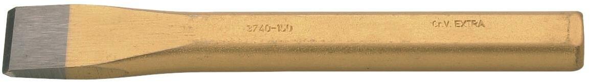BAHCO 3740-250 cold chisel flat with flat oval shank lacquered copper ...