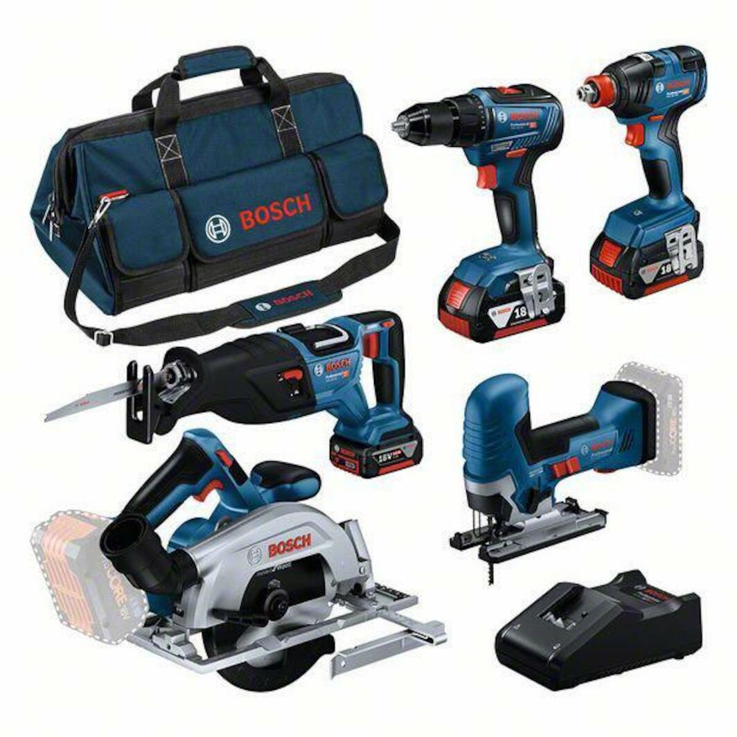 BOSCH 0615A5003D 18V cordless machine set in tool bag 5-piece (3x 4.0Ah ...