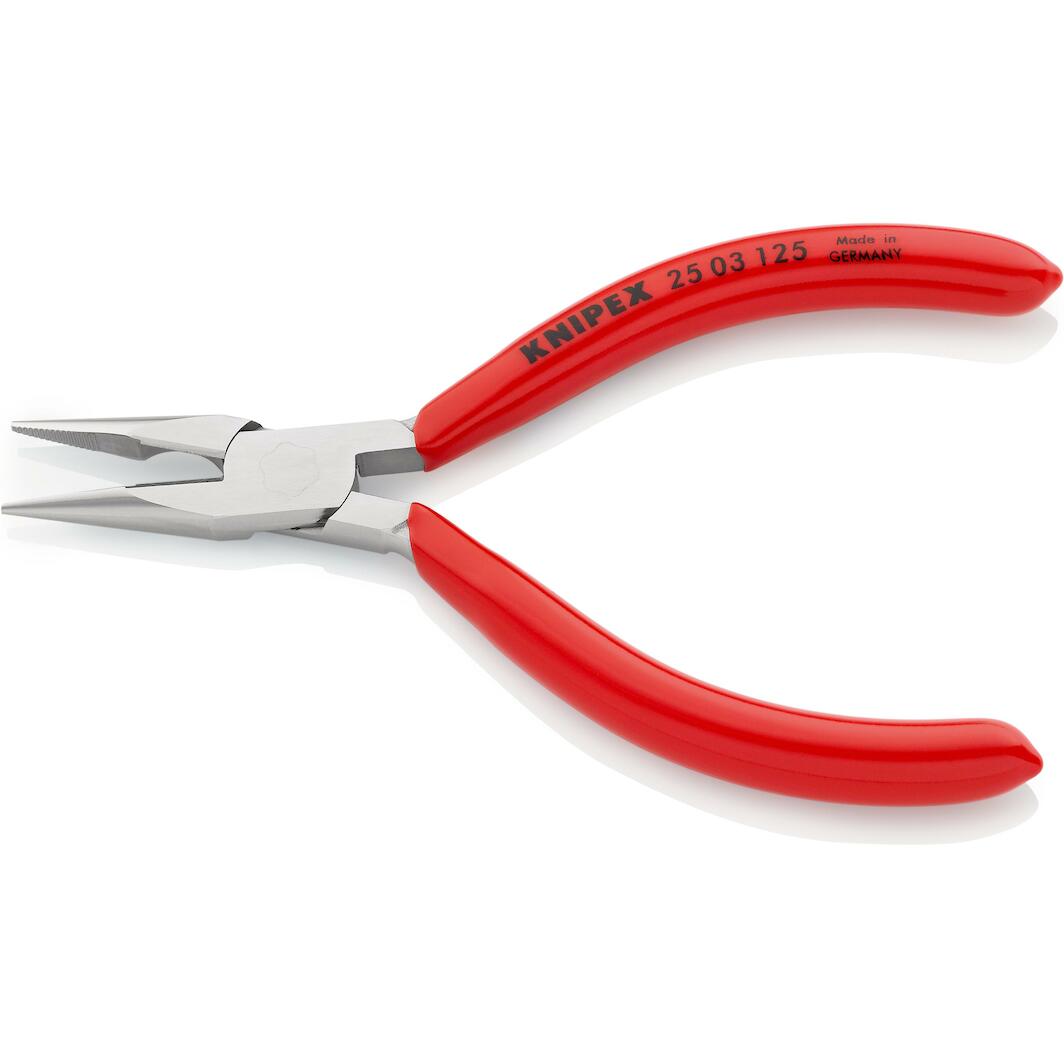 KNIPEX 25 03 125 flat tip pliers with side cutter (radio pliers) chrome ...