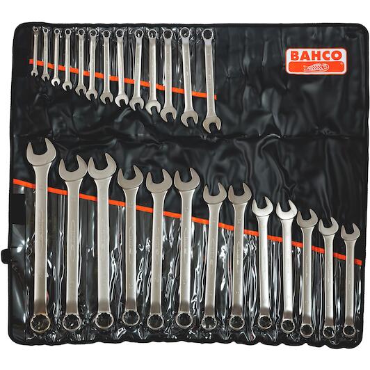 BAHCO 1952M 26T ring spanner set bent metric in case 26 piece Klium